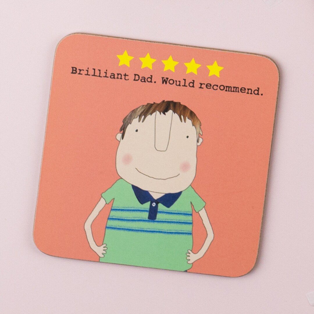 Funny Five Star Dad Coaster | Father's Day Gift - Etsy