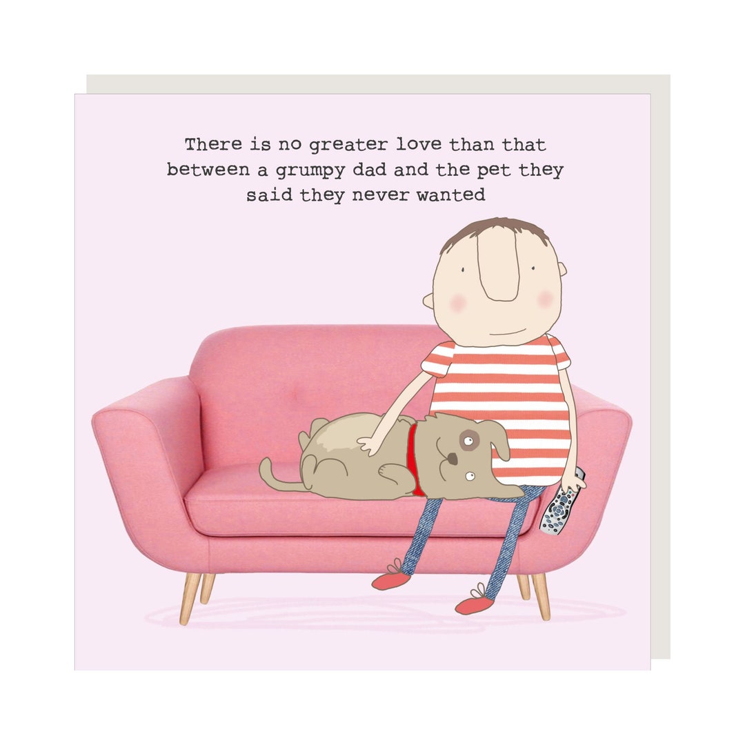 Grumpy Pet Dad Greetings Card Funny Birthday Card for Him - Etsy