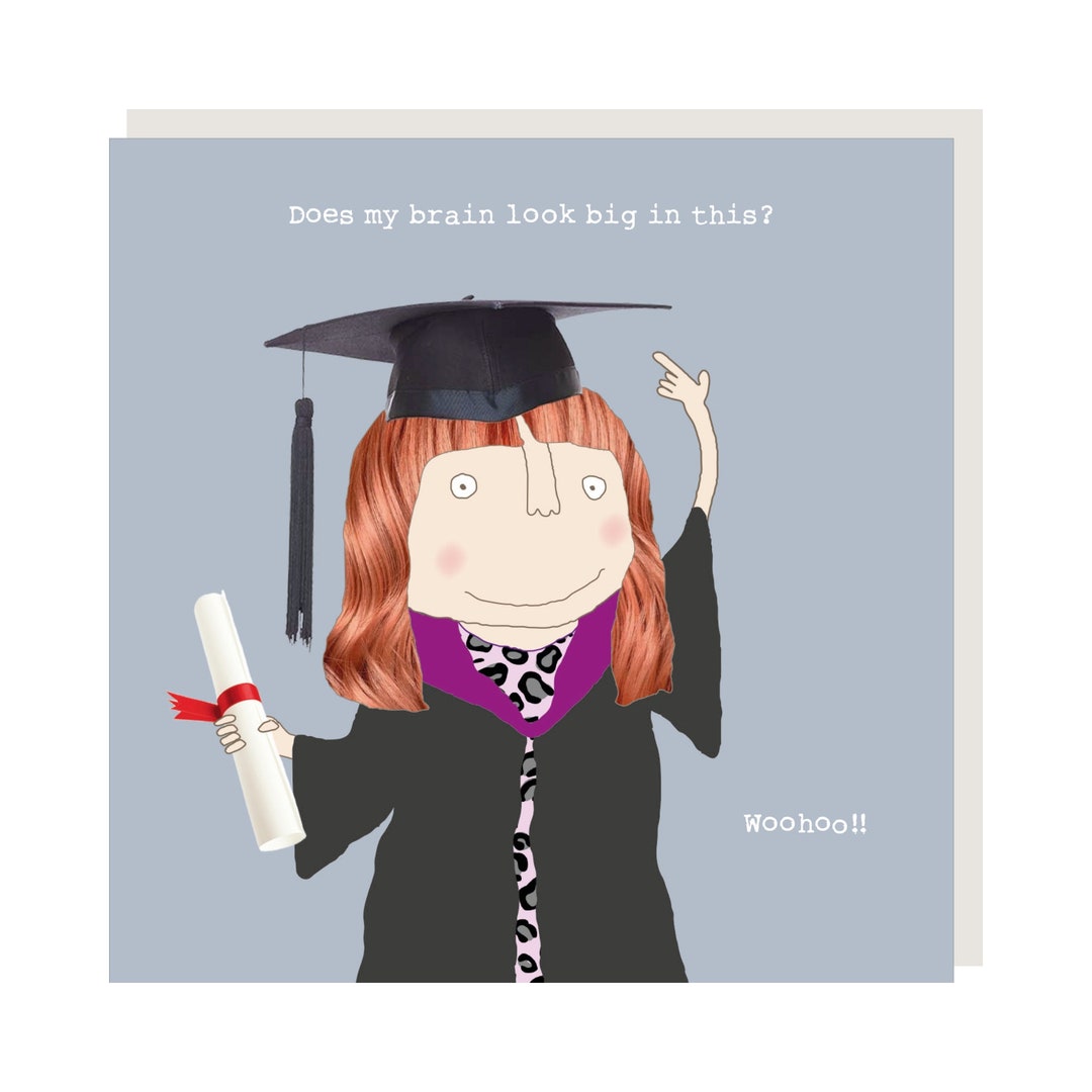 Big Brain Girl Graduation Card | Graduation Congratulations - Etsy