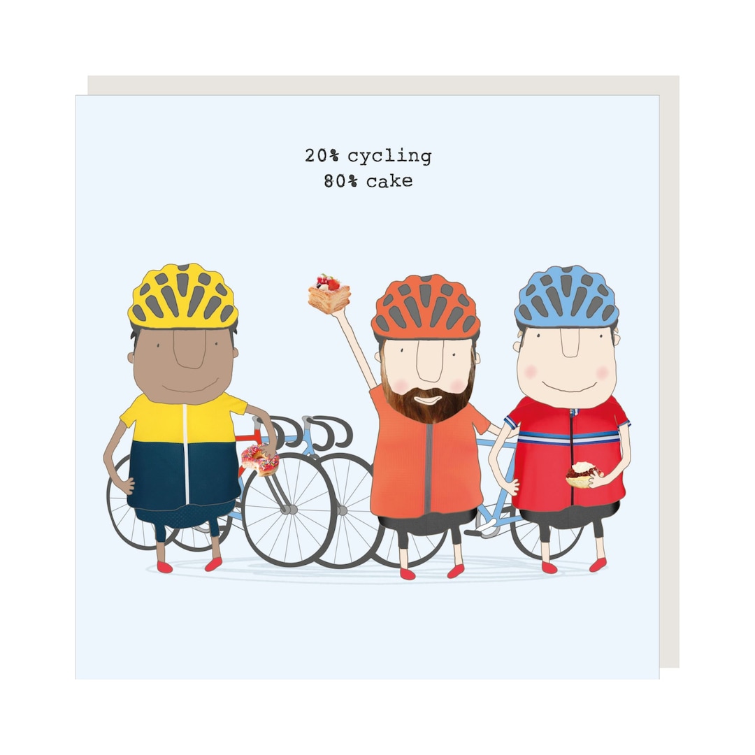 Cycling Cake Boy Birthday Card Funny Birthday Card for Him - Etsy