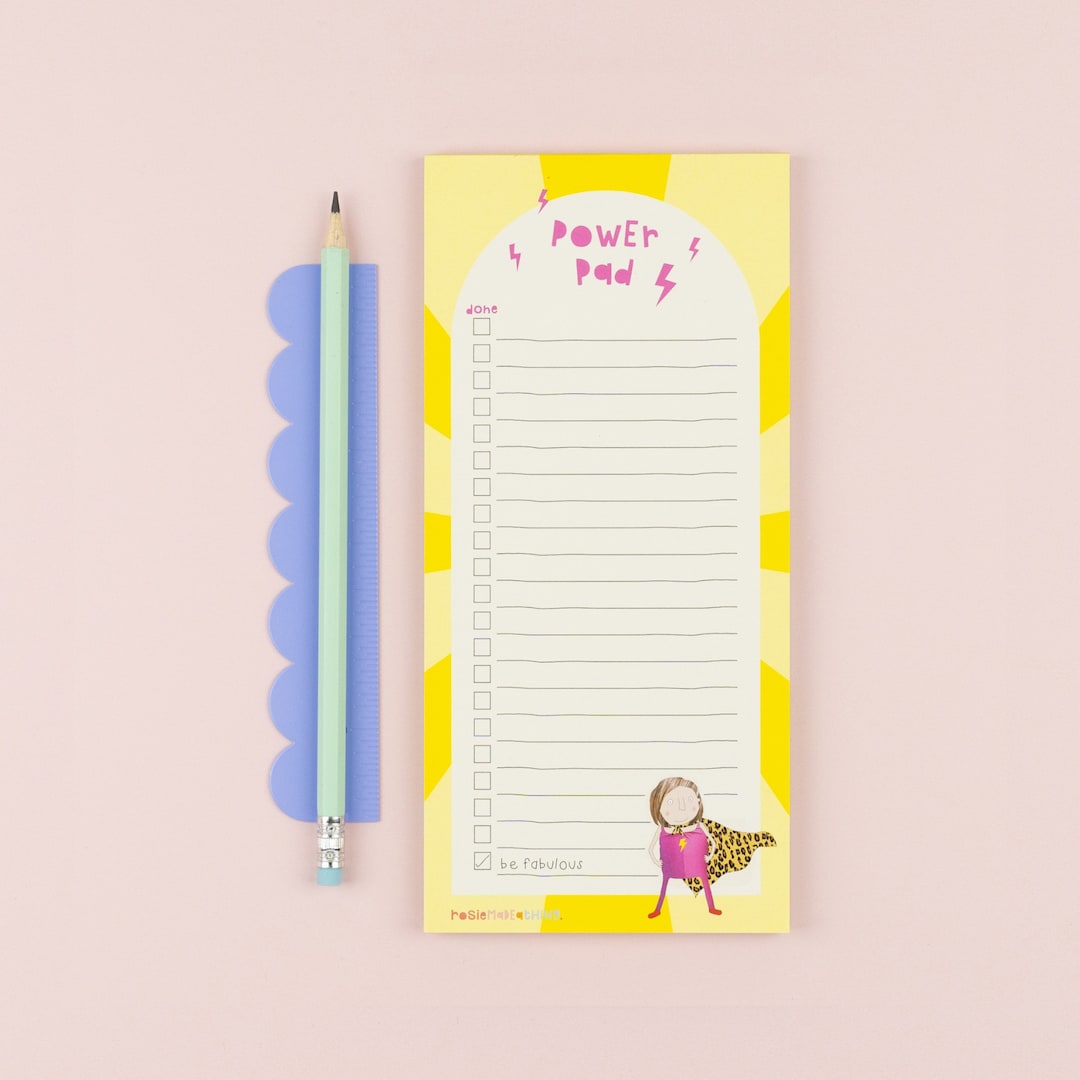 Power Pad to Do List | Slim List Pad - Etsy