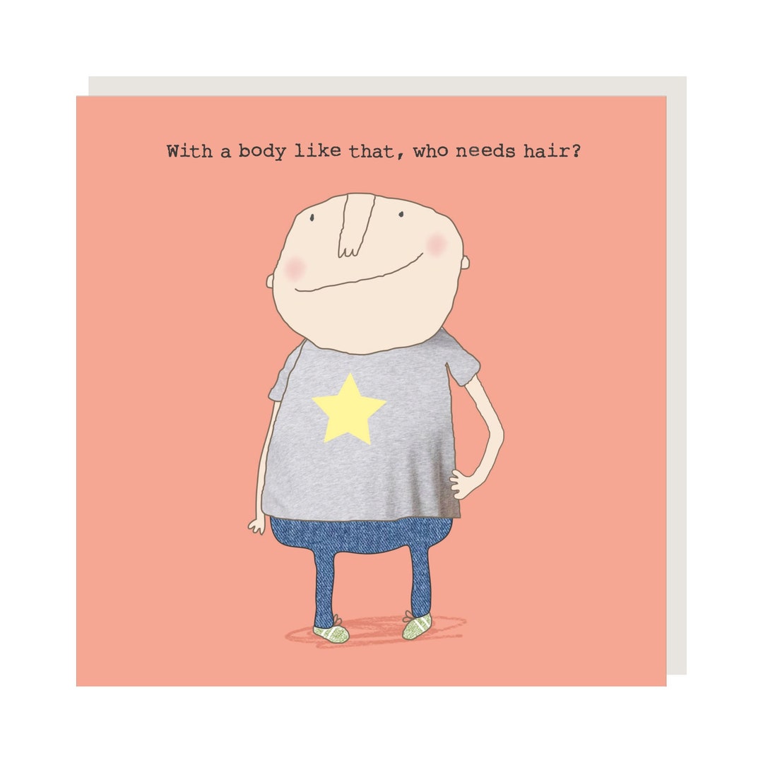 Hair Birthday Card | Funny Birthday Card for Him | Bald Birthday Card ...