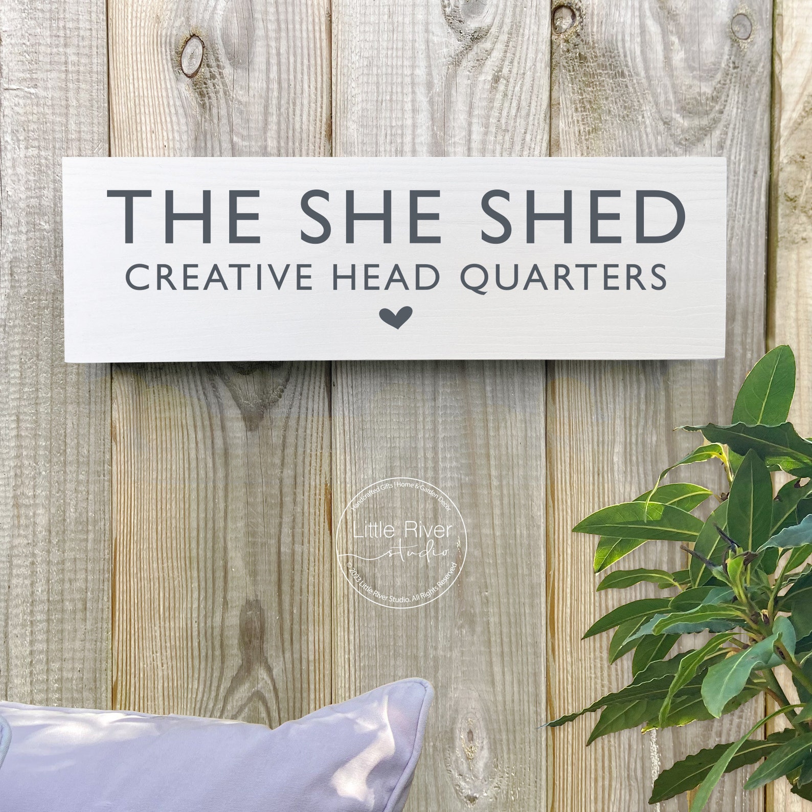 She Shed Sign Handcrafted in Solid Wood for Garden Office, Design or ...