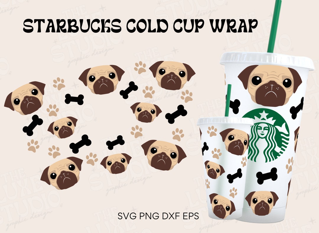Pug Dog Pug Life Svg Dog Mom SVG Dog Mama SVG Starbucks - Etsy