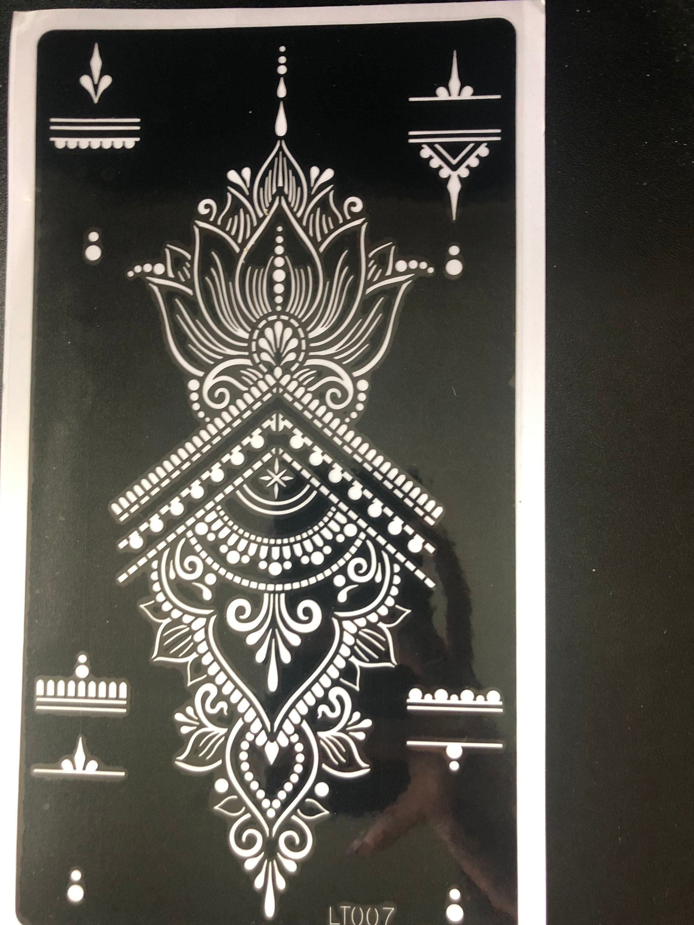 Henna Tattoos Reusable Stencils - Etsy