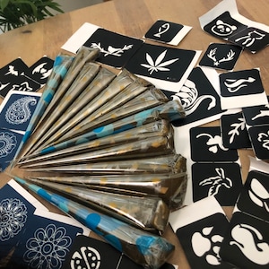 Best Selling Small Henna Cones With Henna Tattoo Sticker | Chemical ...