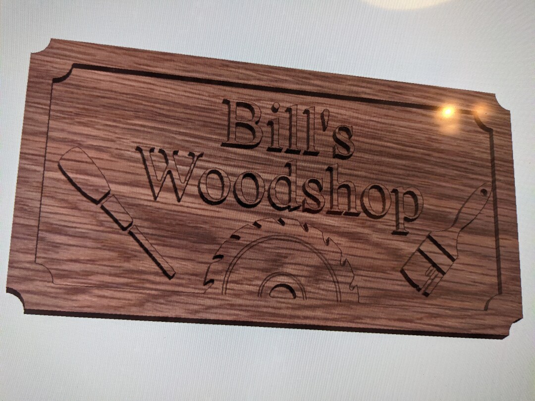 Workshop Sign Customizable Digital File Vcarve .CRV File for CNC - Etsy