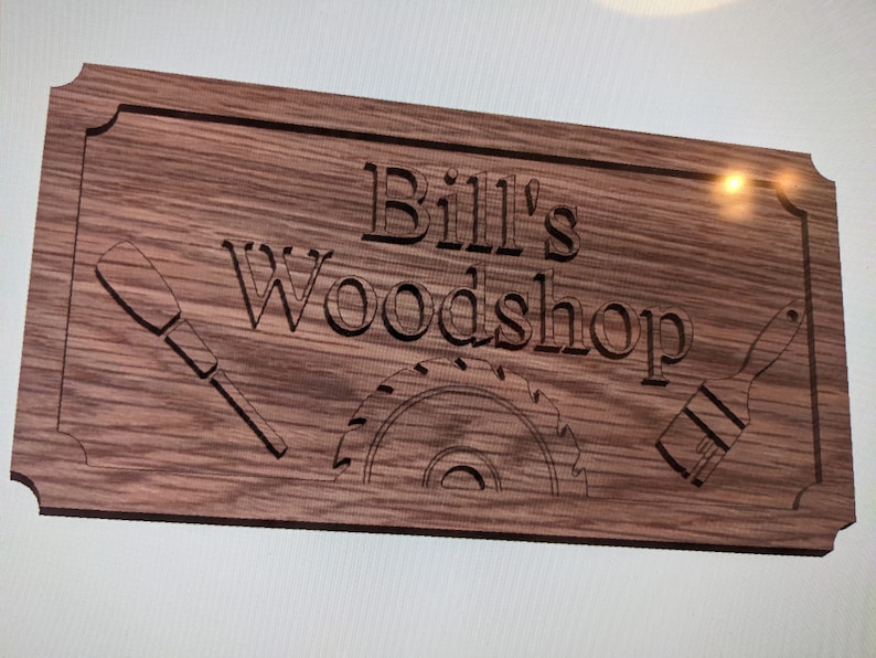 Workshop Sign Customizable Digital File Vcarve .CRV File for CNC - Etsy