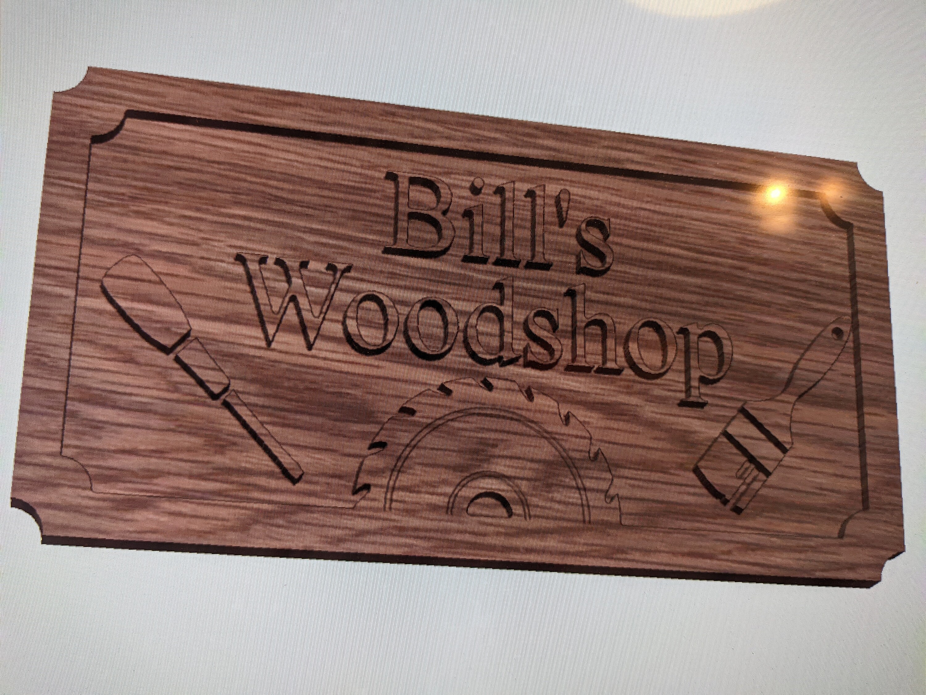 Workshop Sign Customizable Digital File Vcarve .CRV File for CNC - Etsy
