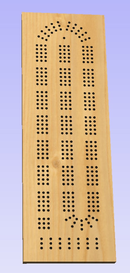 Digital Cribbage Board Pattern, 3 Track Basic Vcarve .CRV File for CNC ...