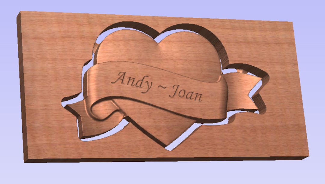 Large Personalized Heart File - CNC Digital File .CRV Vcarve - Etsy