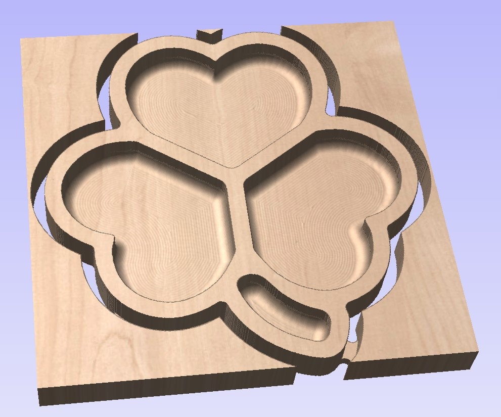 Shamrock Tray - Files for CNC Router (crv, Ai, Svg, Dxf, Pdf, Eps) - Etsy