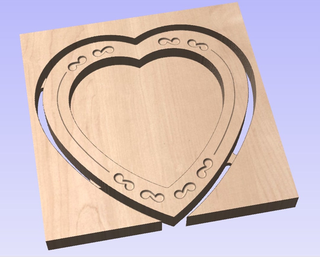 Valentine Heart Tray - Files for CNC Router (crv, Ai, Svg, Dxf, Pdf ...