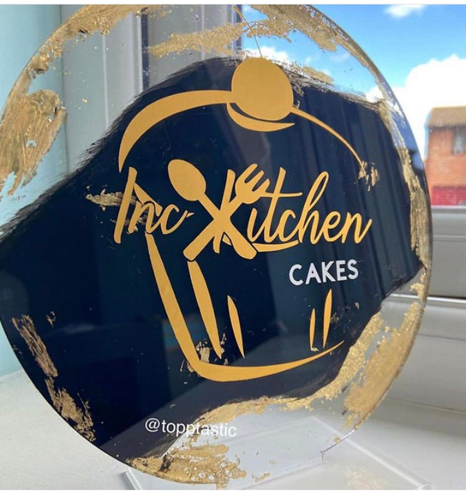 8 Inch Acrylic Logo Stand/ Business/ Logo/ Display/ Backdrop/ - Etsy UK