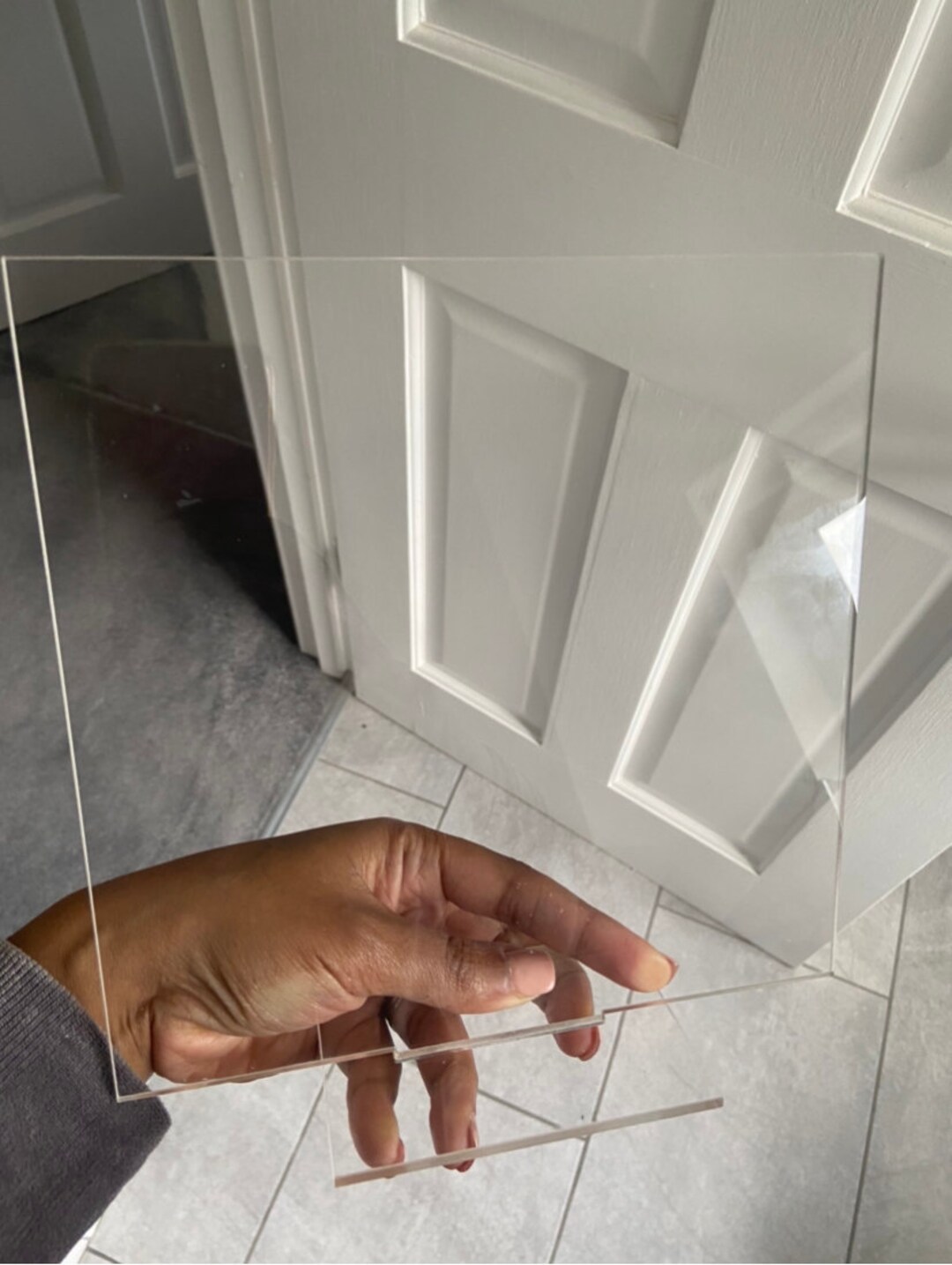 BLANK- Square Signage/ Stand- Made From 3mm Clear Acrylic- Various ...