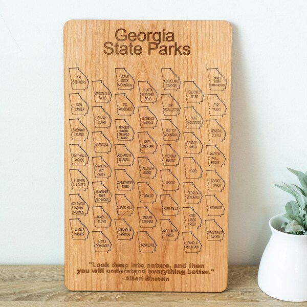 Wooden State Park Sign - Etsy