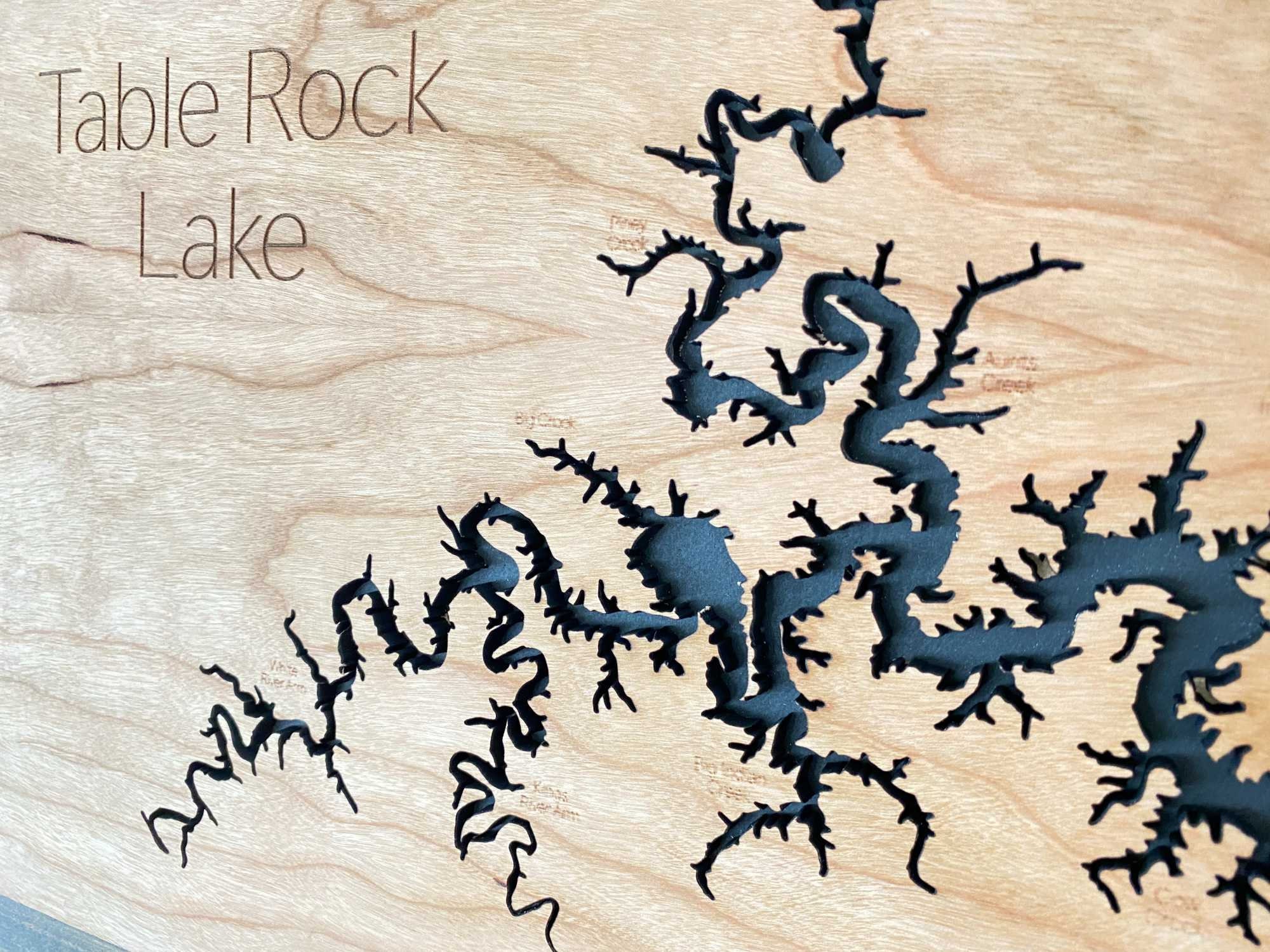 Table Rock Lake Wall Map Wooden Engraved Map of Table Rock - Etsy