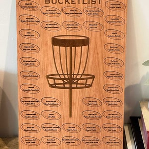 Customizeable Personalized Disc Golf Course Tracker Board - Etsy
