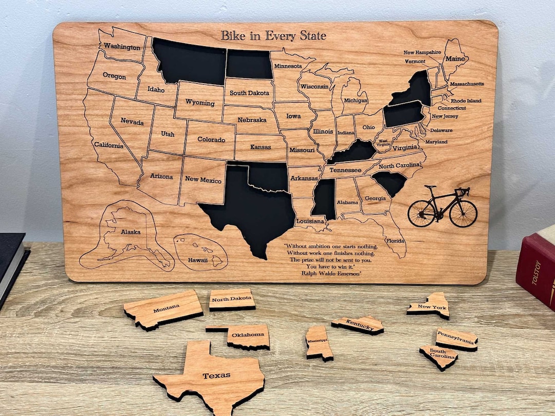 Personalized Bike in 50 States Tracker | Track Which US States You've ...