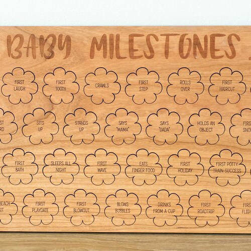 Personalized Baby Milestones Tracker Board Whake Studios - Etsy