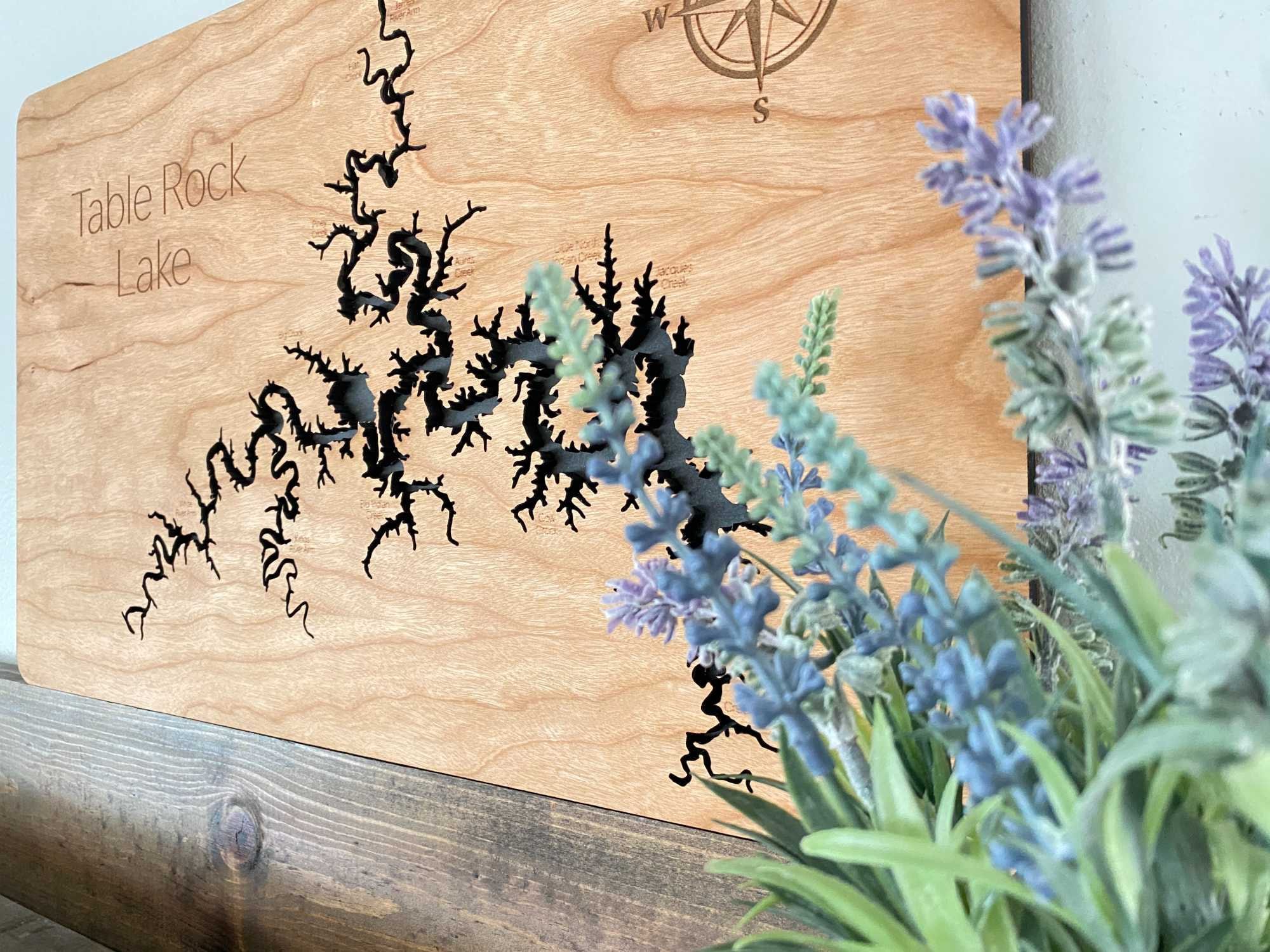 Table Rock Lake Wall Map Wooden Engraved Map of Table Rock - Etsy