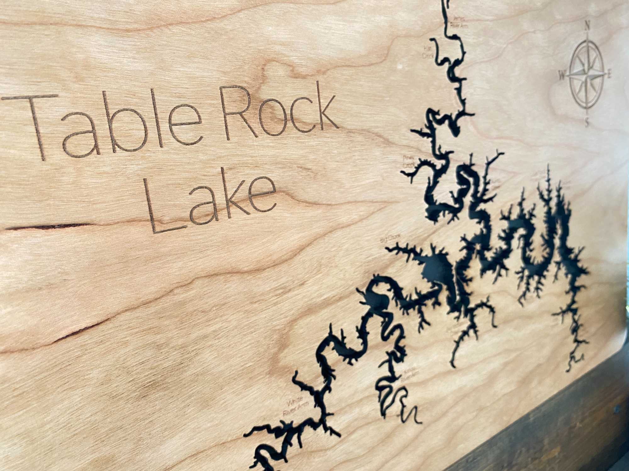 Table Rock Lake Wall Map Wooden Engraved Map of Table Rock - Etsy