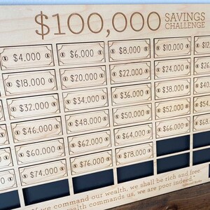 Savings Tracker | Money Savings Challenge | Custom Engraved Savings ...