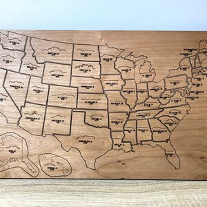 50 States USA High Pointing Bucket List Board | U.S. Road Trip ...