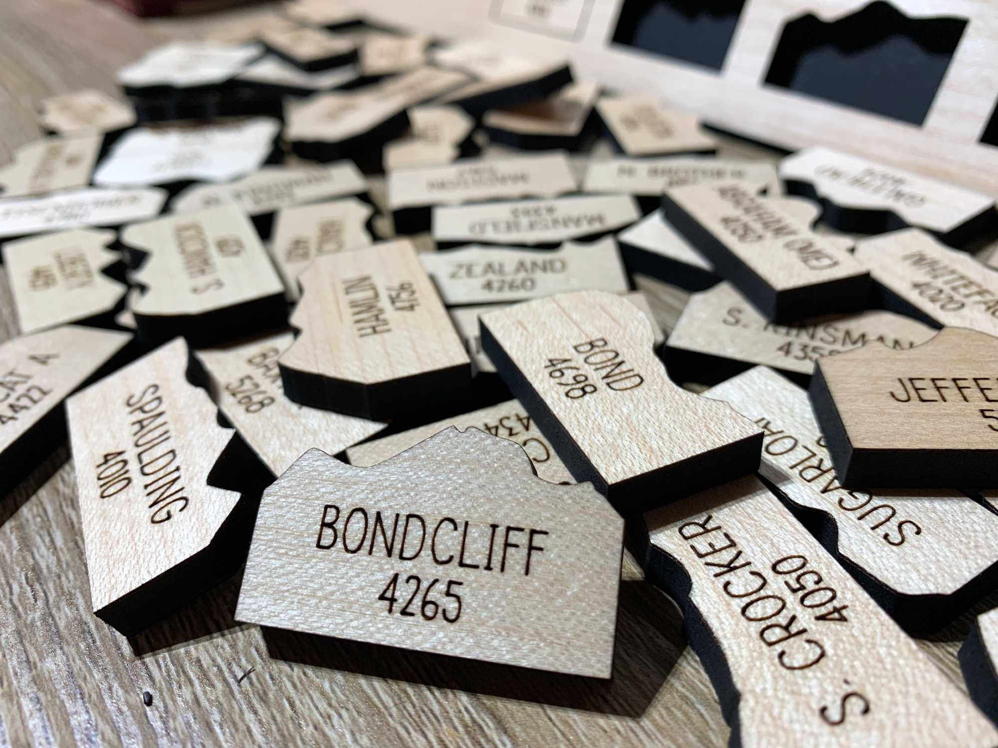 NE 67 White Mountains Peak Bagging Tracker Sign | 4,000 Ft New England ...