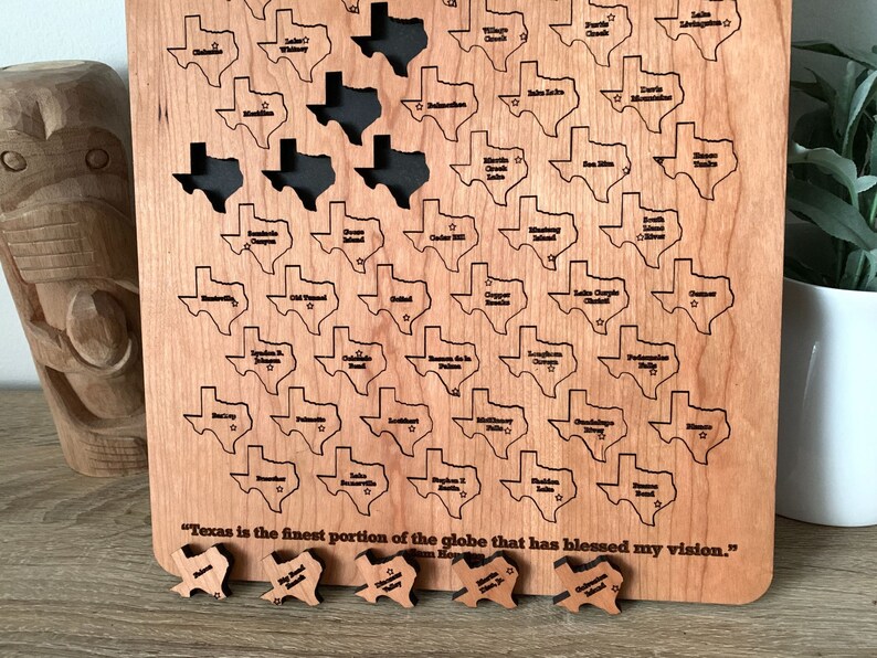 TX State Parks Tracker Sign Texas State Park Board Wooden | Etsy