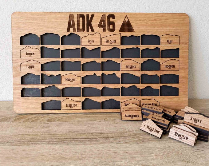 Conquering the 46 ADK 46ers Print Adirondacks, NY Mountain Graphic High ...