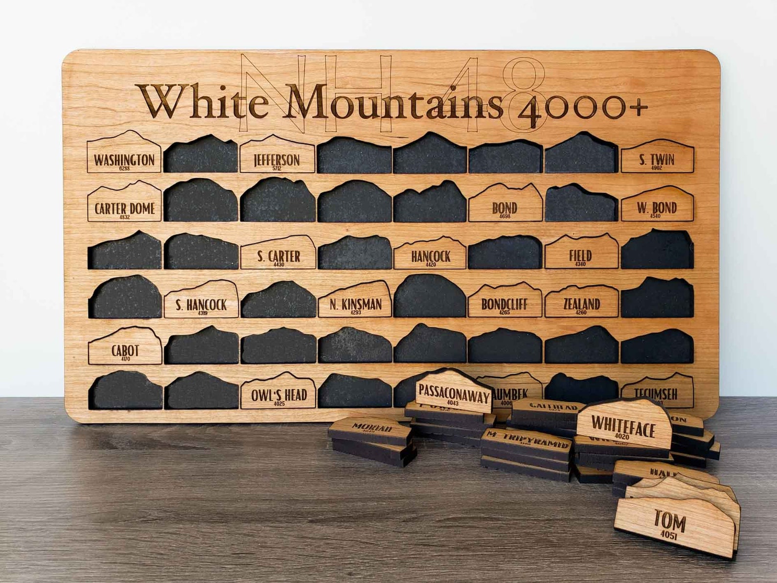 NH 48 White Mountains Peak Bagging Tracker Sign | 4,000 Ft New ...