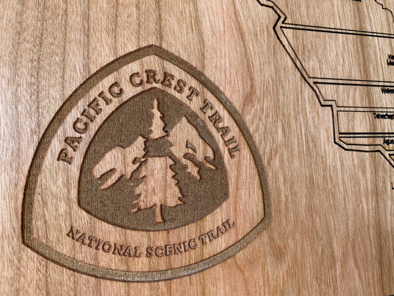 PCT Section Hiker Bucket List Board Wooden Tracker Map - Etsy