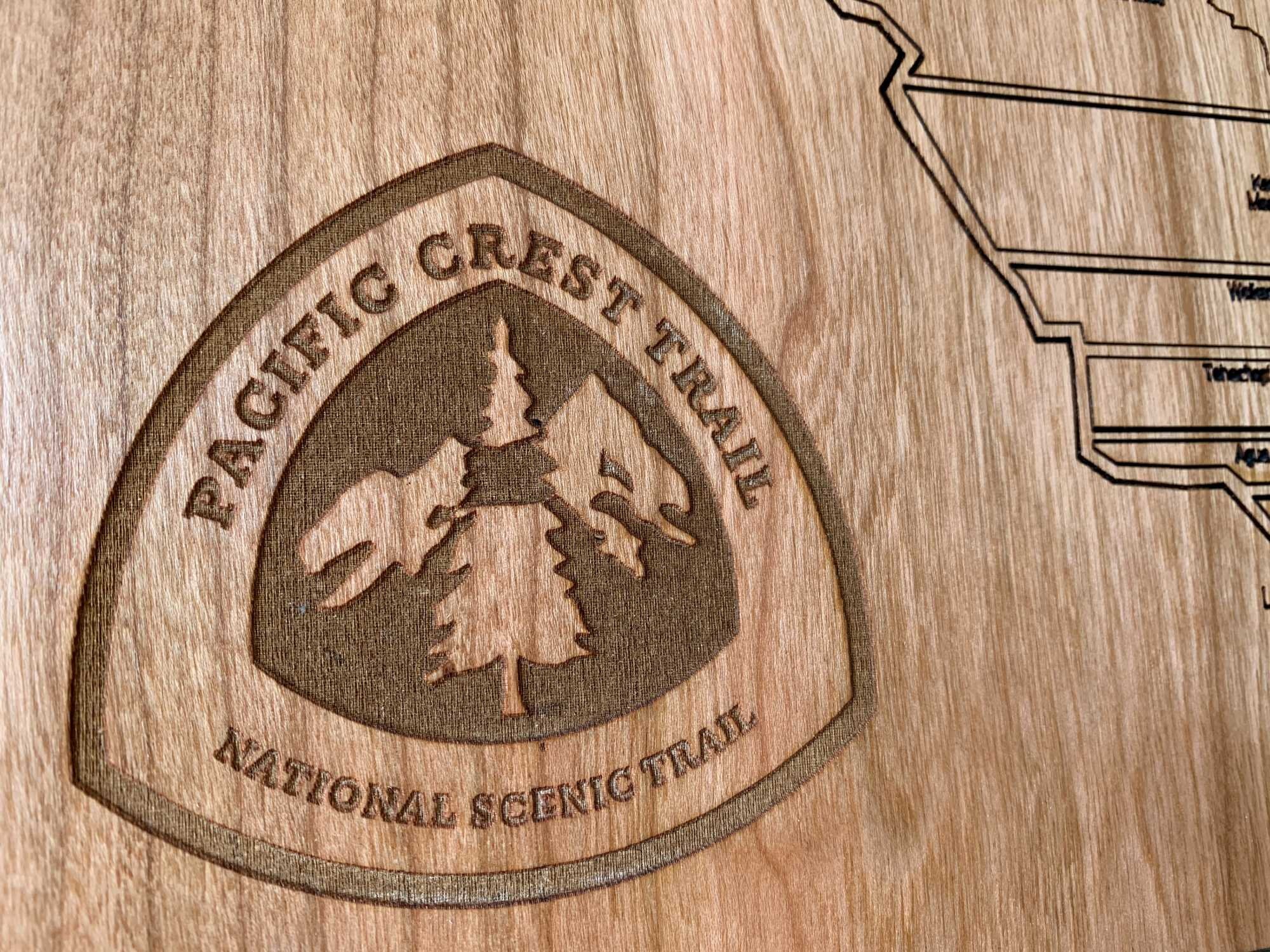 PCT Hiker Wooden Tracker Board | Pacific Crest Trail Map - Etsy