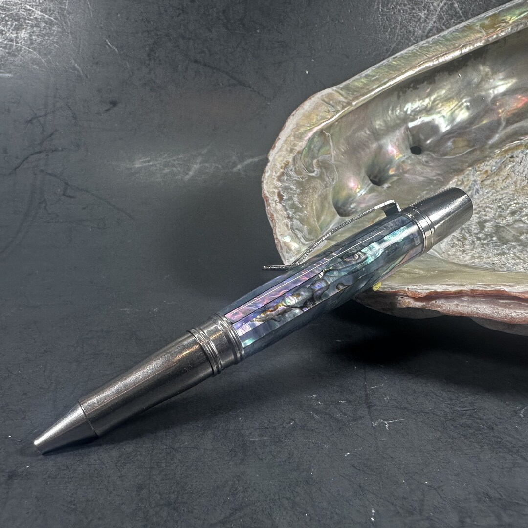 Handmade Pen - Mexican Green Abalone - Made in the USA - Ballpoint ...