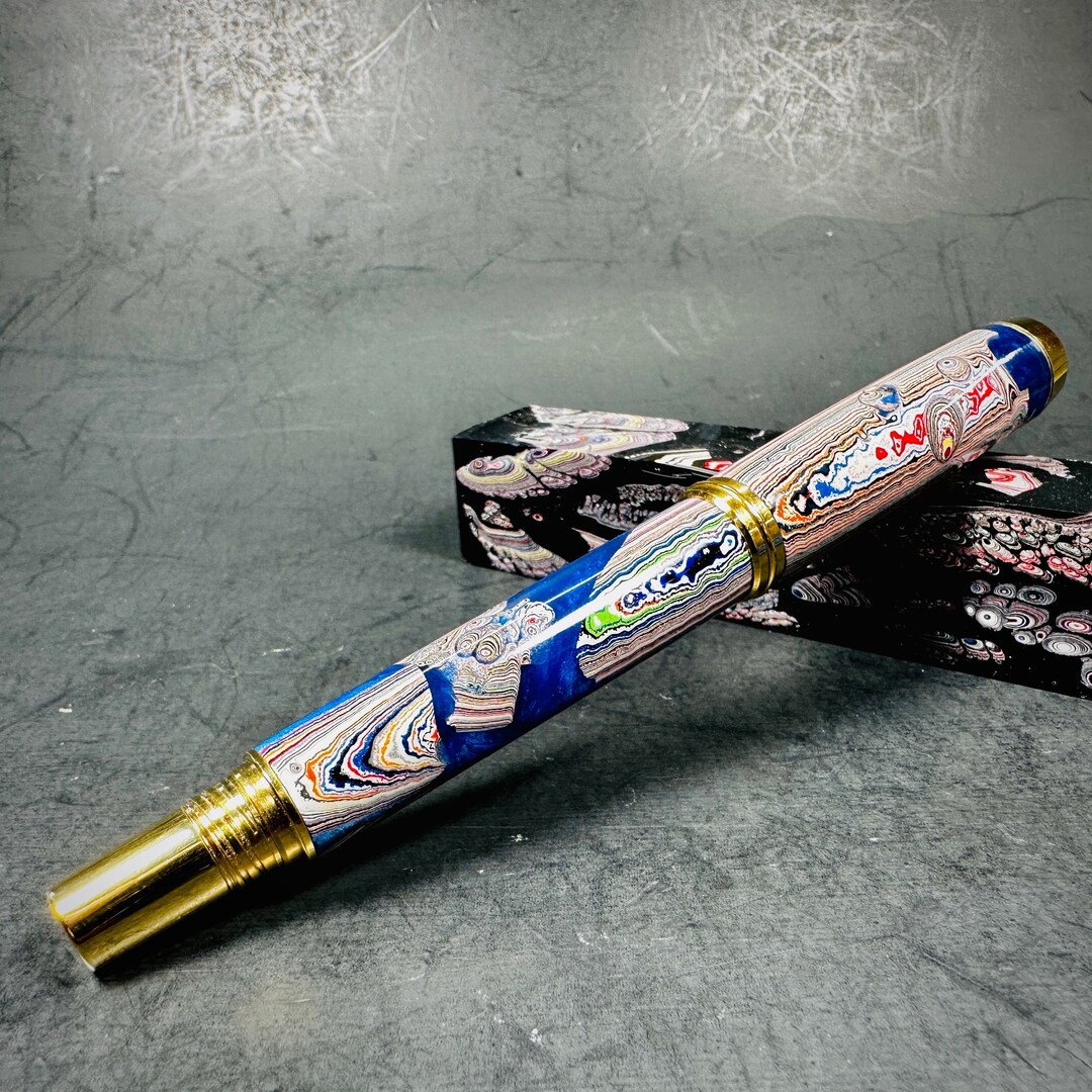 Handmade Fordite Pen Kenworth Fordite Rollerball Custom Graduation Gift ...