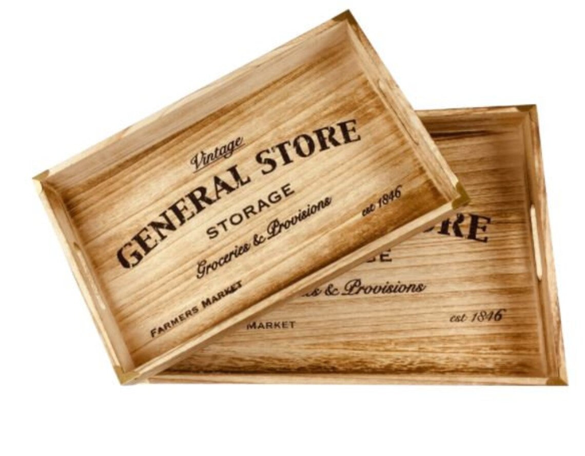 Hand Made Trays Serving Trays Wooden Trays Vintage Design - Etsy