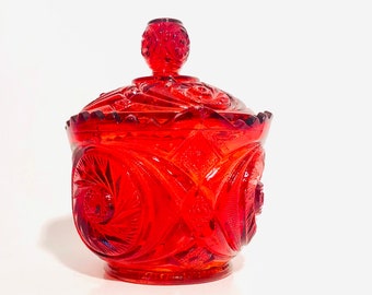 Red Depression Glass - Etsy