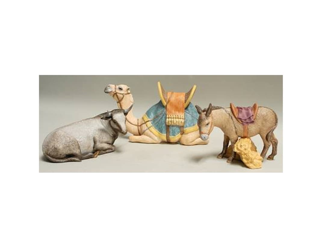 Lenox, Renaissance Nativity, Set of 3 Animals, Camel, Ox, Donkey ...