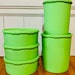 Tupperware Nesting Canisters, Lime Green Daffodil, Servalier Seal, 1204 ...