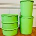 Tupperware Nesting Canisters, Lime Green Daffodil, Servalier Seal, 1204 ...