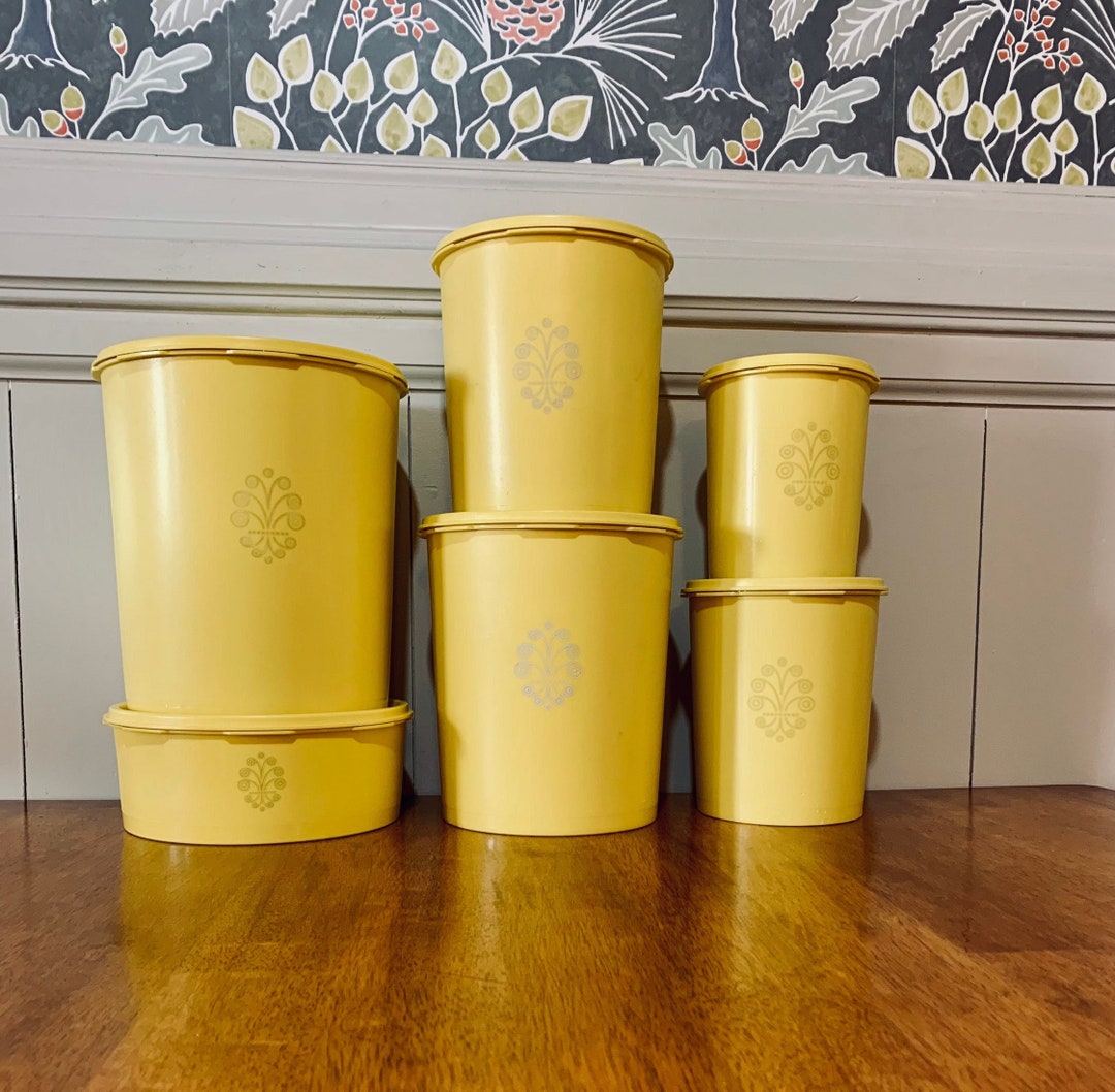 Tupperware Nesting Cannister Set, Daffodil Yellow, Maxi Canister ...
