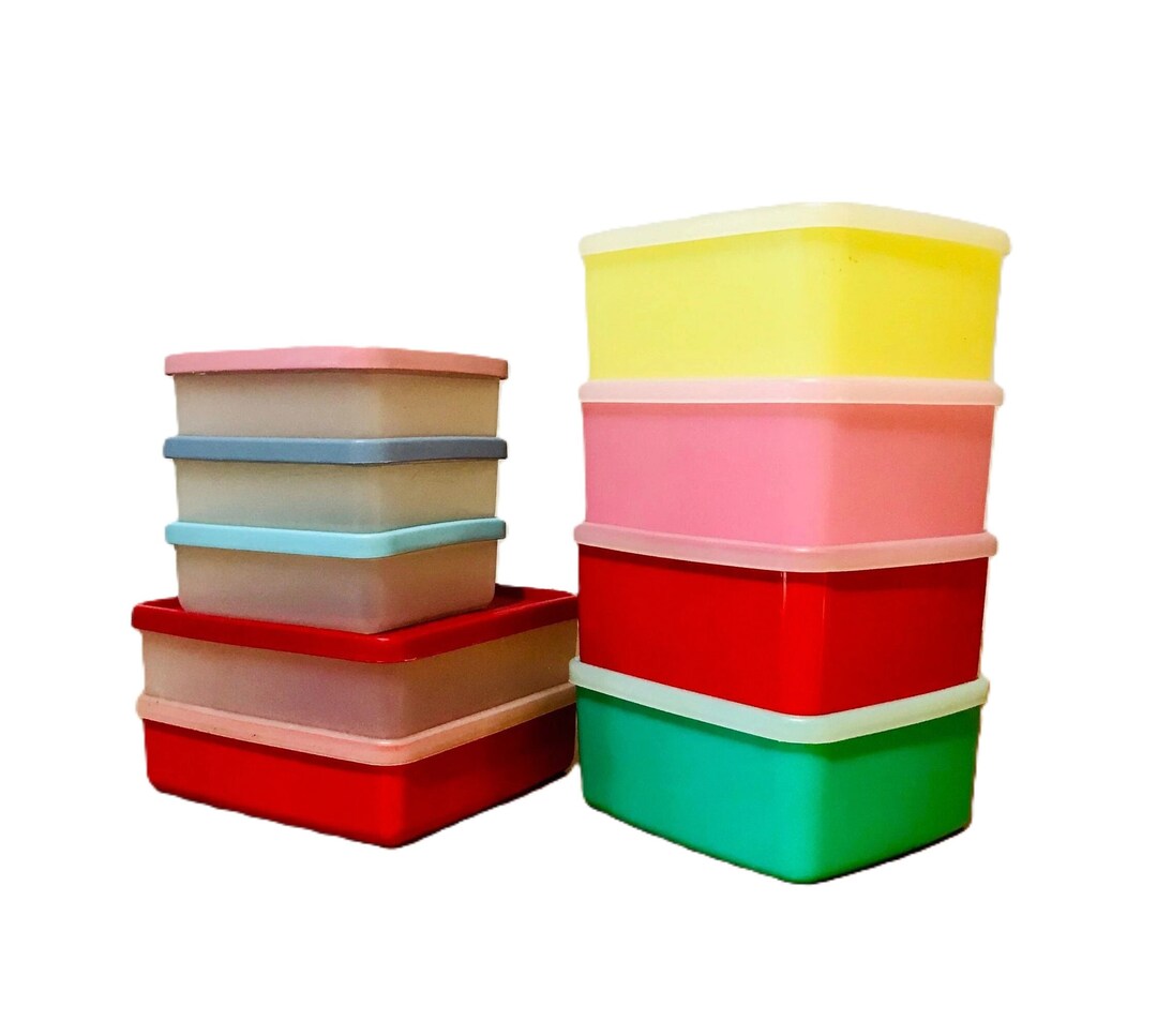 Tupperware Square Away Container, 16oz Square Rounds, and Mini Square ...