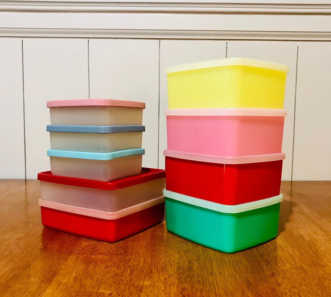 Tupperware Square Away Container, 16oz Square Rounds, and Mini Square ...