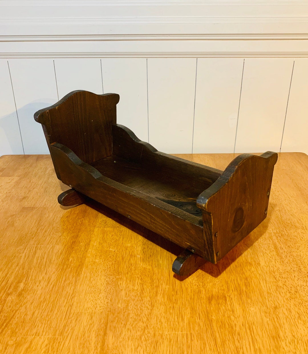 Primitive Wooden Baby Doll Crib, Cradle, Pretend Play, Home Decor - Etsy