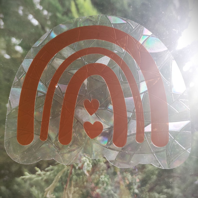 Rainbow Suncatcher Static Sticker, Window Cling, Window Decal, Rainbow ...
