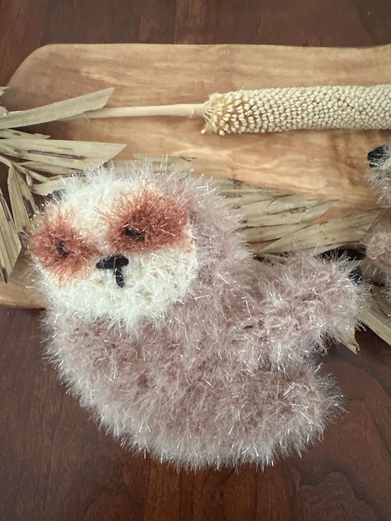 Sloths Dish Scrubby Scrubber Handmade Kitchen Clothes Exfoliator - Etsy
