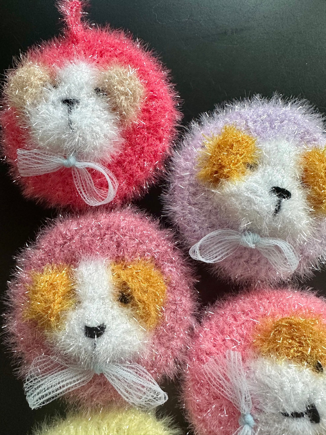 Dog Scrubby Dish Clothes Kitchen Sponge Exfoliator Shihtzu Puppy - Etsy