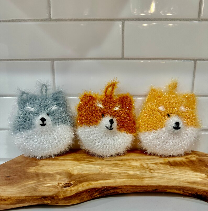 Shiba Dish Scrubby | Dog | Handmade | Exfoliator | Gift | Kitchen Cloth ...