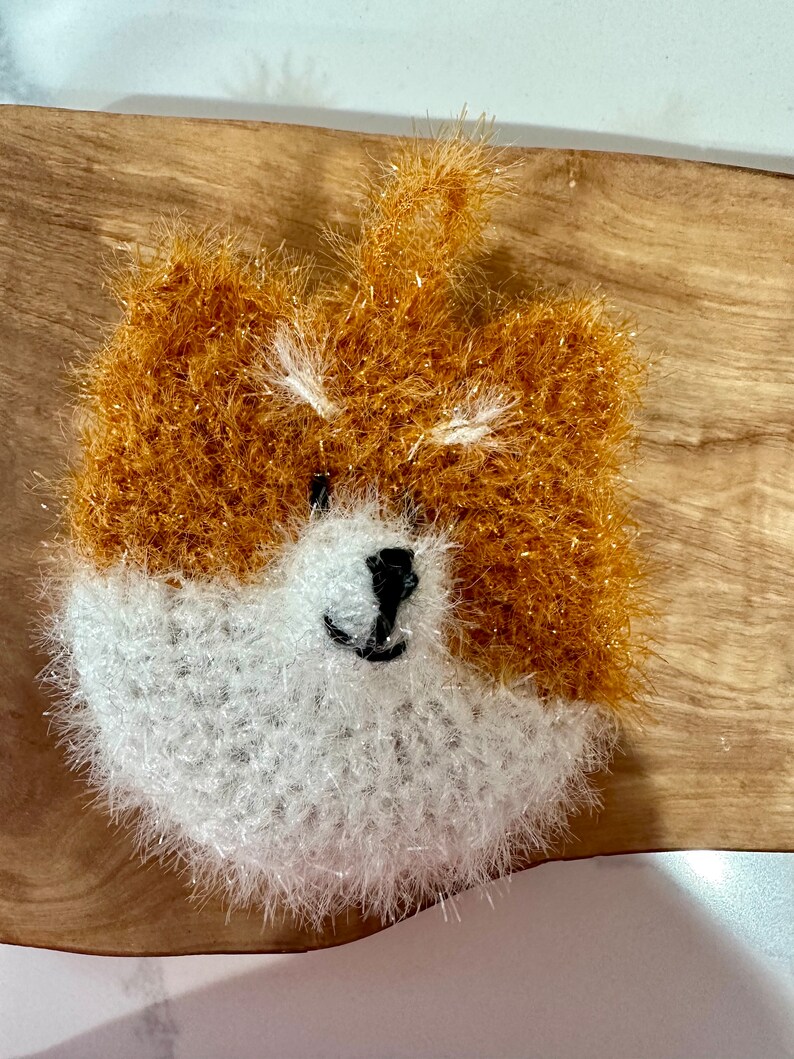Shiba Dish Scrubby | Dog | Handmade | Exfoliator | Gift | Kitchen Cloth ...